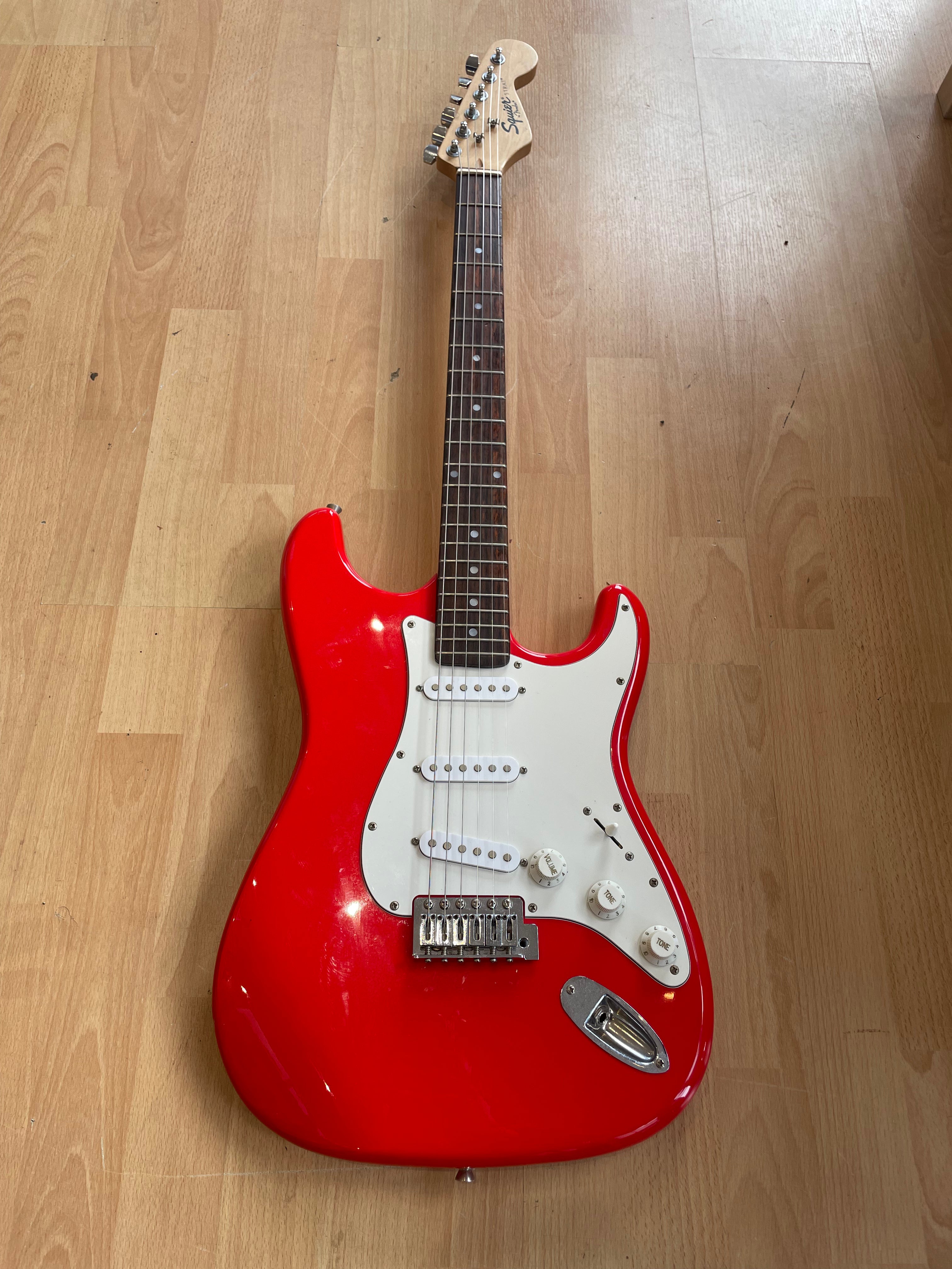 Fender Squier Red Stratocaster - Great Condition – DeRosa Music Academy